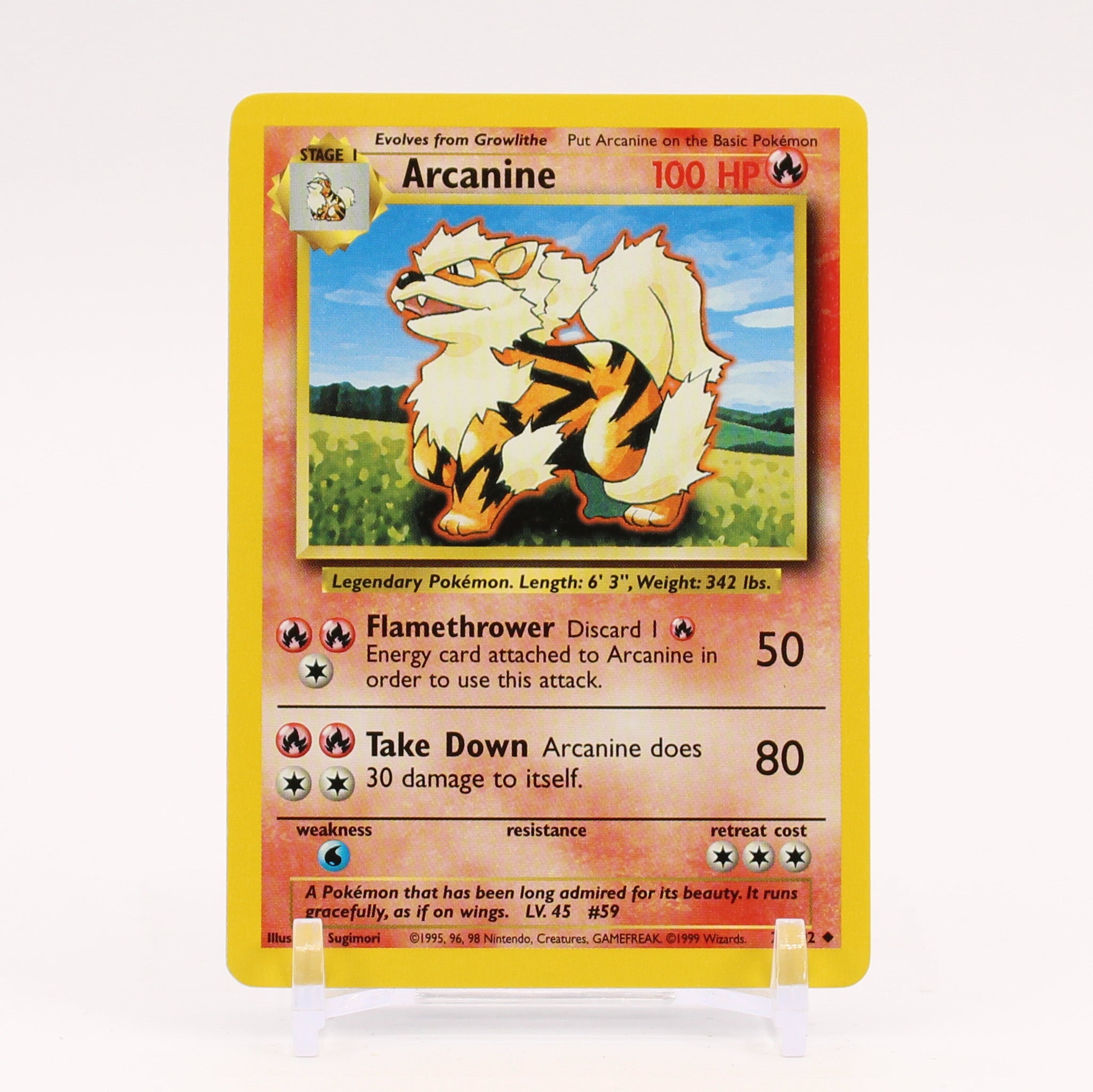 Arcanine - 23/102 Base Set Unlimited Pokemon - NM – The PokéTrade Emporium