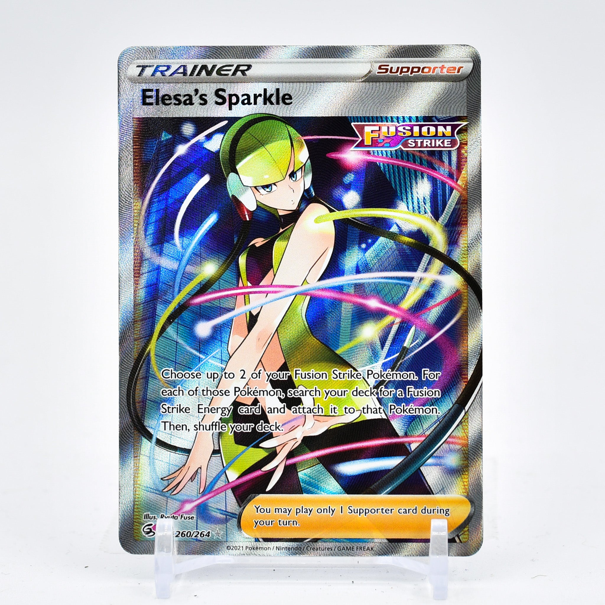 Elesa's Sparkle - 260/264 Fusion Strike FULL ART Trainer - NM/MINT ...